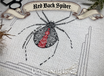 Red Back Black Widow Spider Blackwork – Urban Stitches