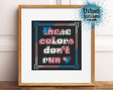 Trans Pride Flag LGBT Cross Stitch – Urban Stitches